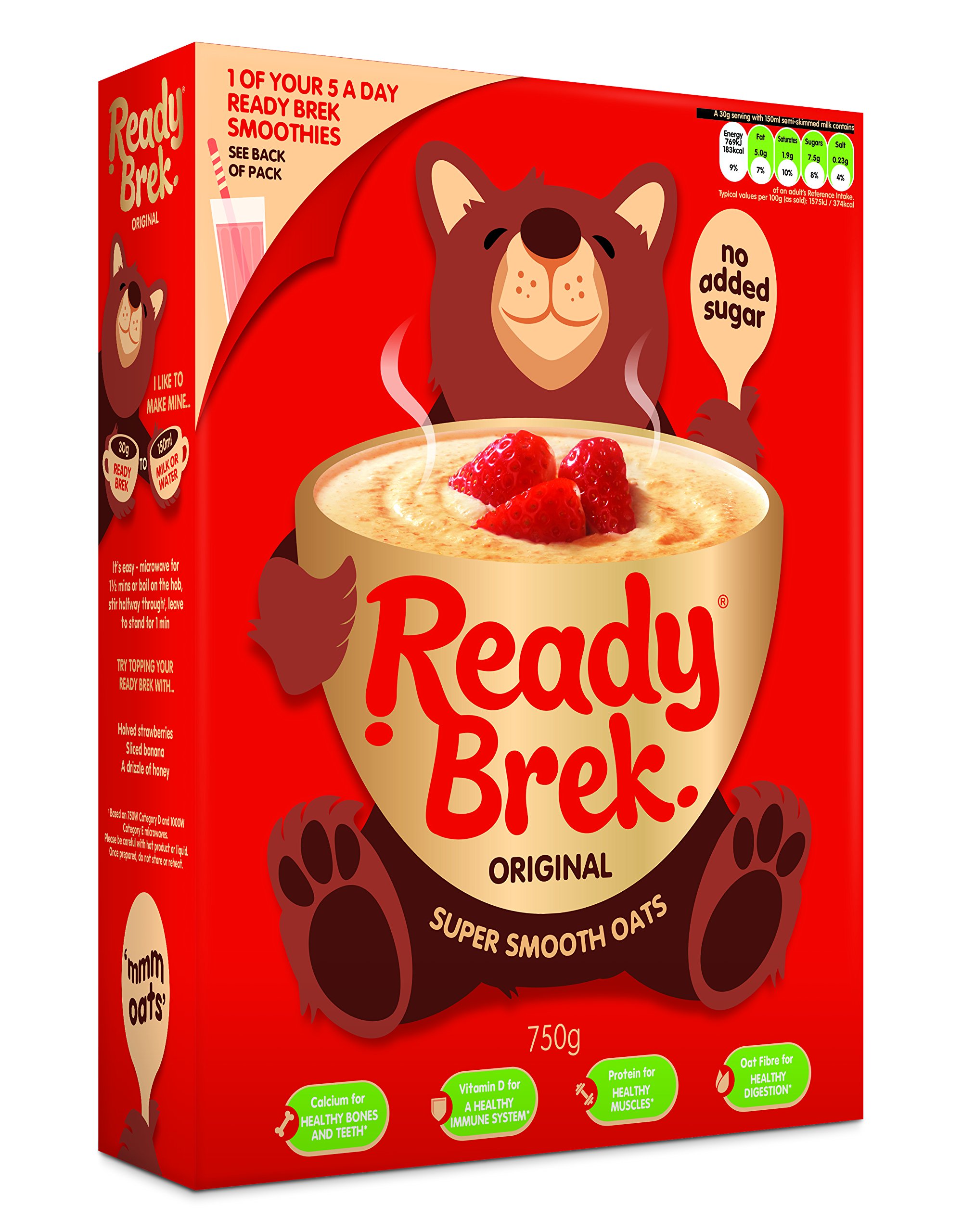 Amazon.com: Ready Brek Original Fine Porridge Oats 250g /8.80 oz ...