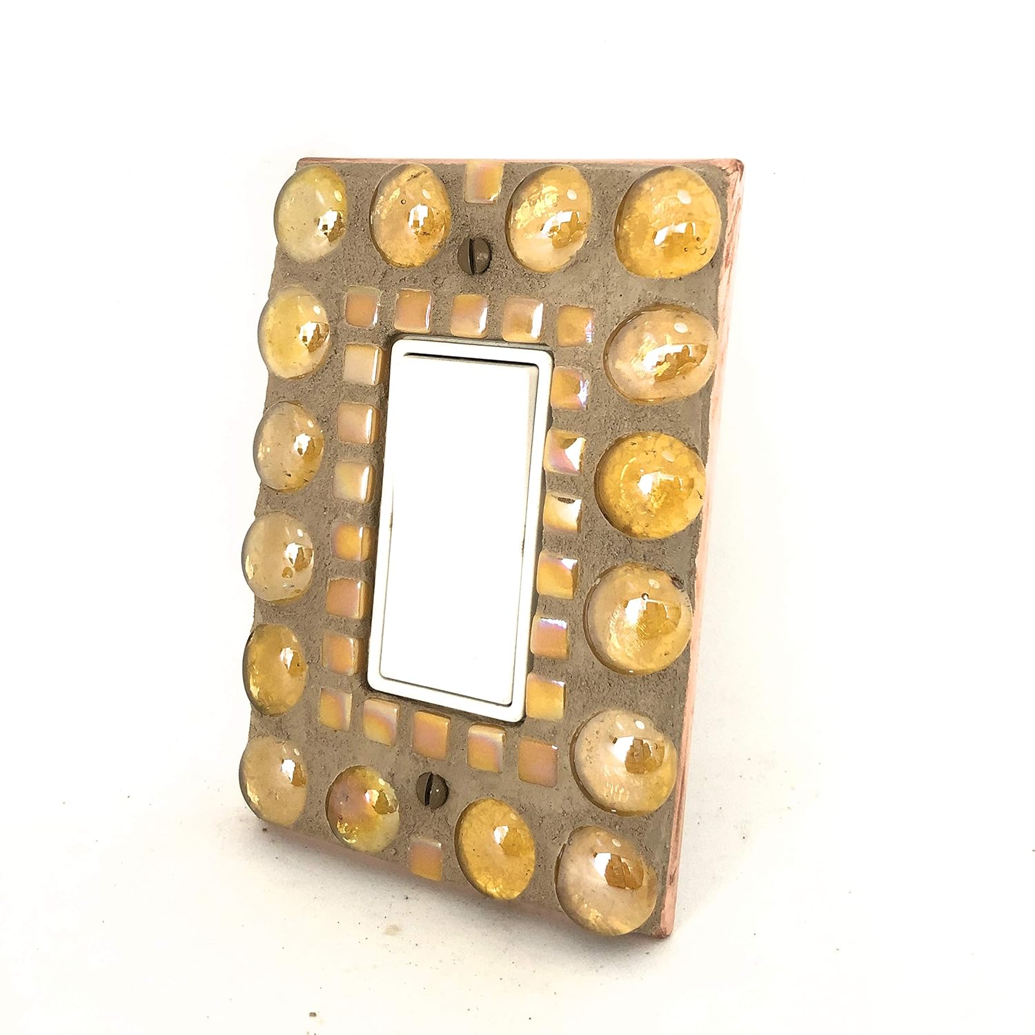 Amazon.com: Mosaic Switch Plate, Yellow Gold, Light Switch Cover ...