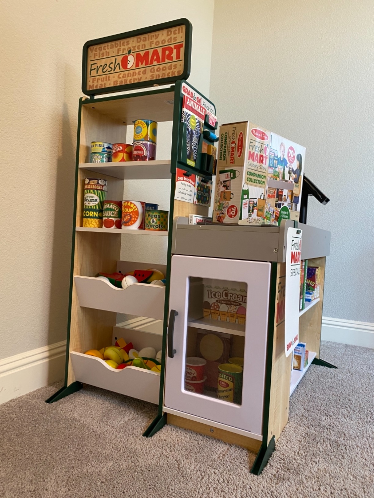 $27/mo - Finance Melissa & Doug Freestanding Wooden Fresh Mart Grocery ...