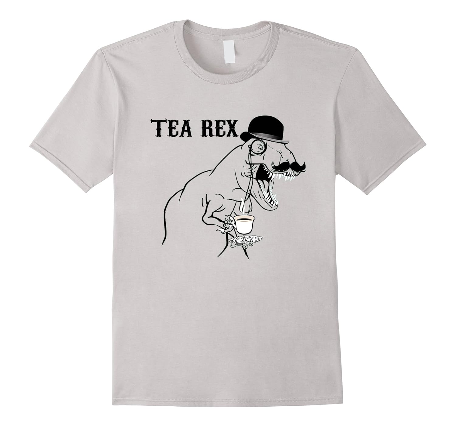 Tea Rex T-Shirt Funny Graphic Dinosaur Gentlemen Monocle Tee-TD – Teedep