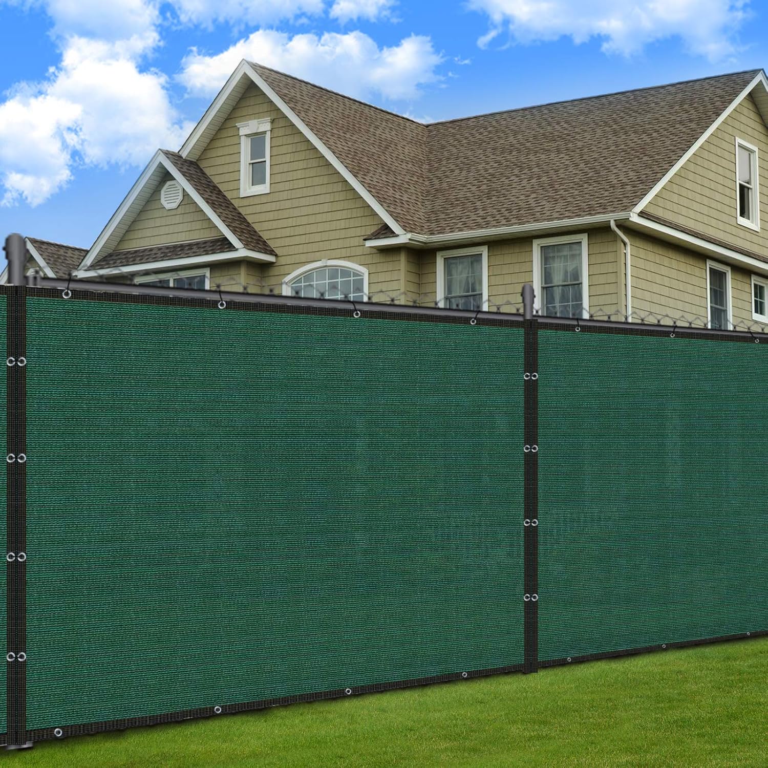 Amazon.com : SUNLAX Fence Privacy Screen, 6'x25' Windscreen Green ...