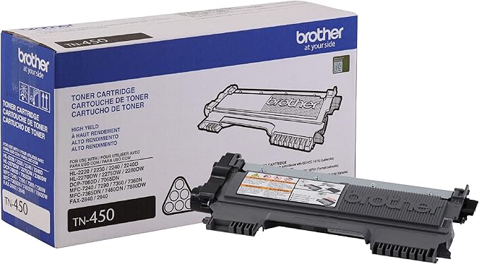 Brother TN450 High Yield Toner Cartridge - Retail Packaging - Black ...