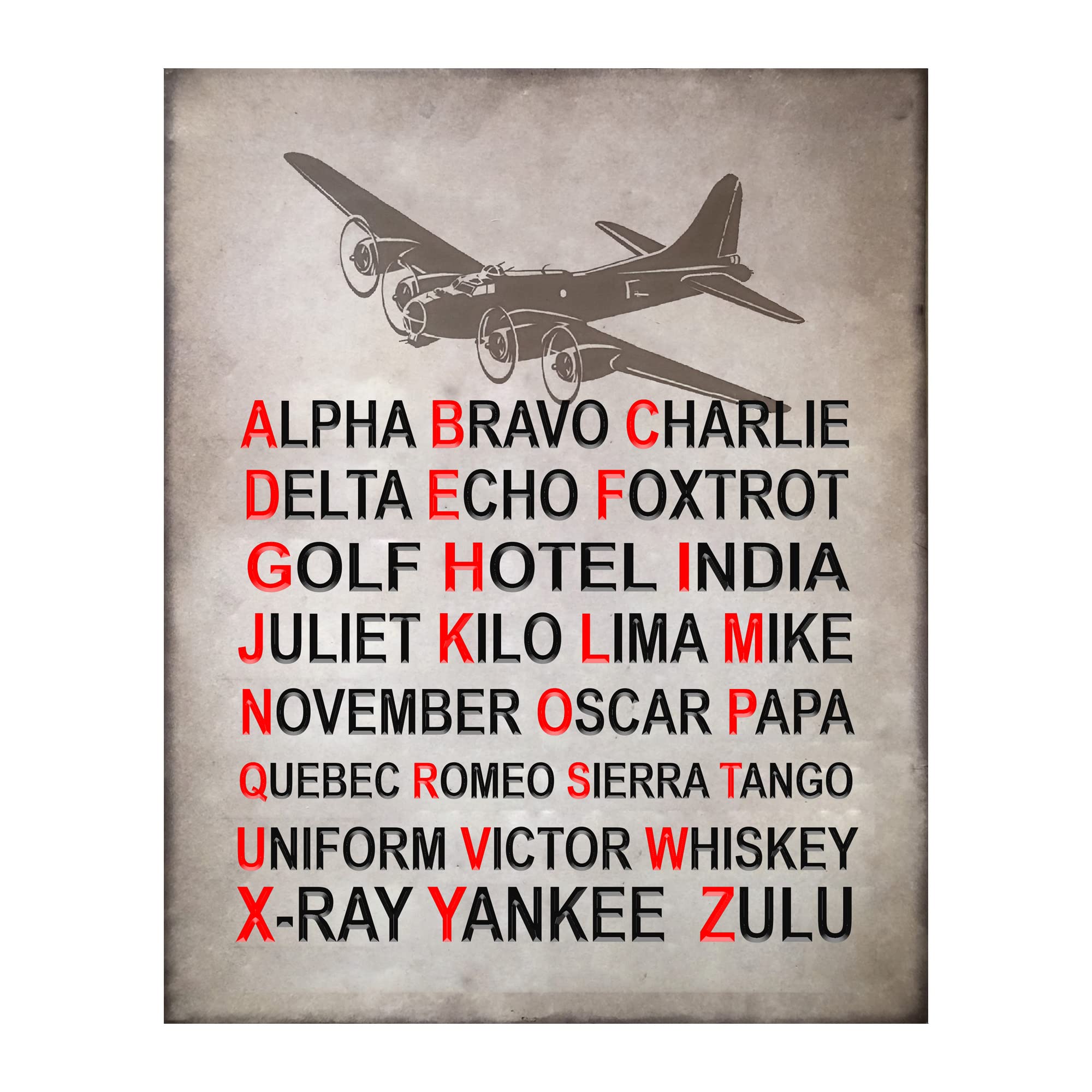 Mua Alpha Bravo Charlie - Military Wall Art, NATO Phonetic Alphabet ...