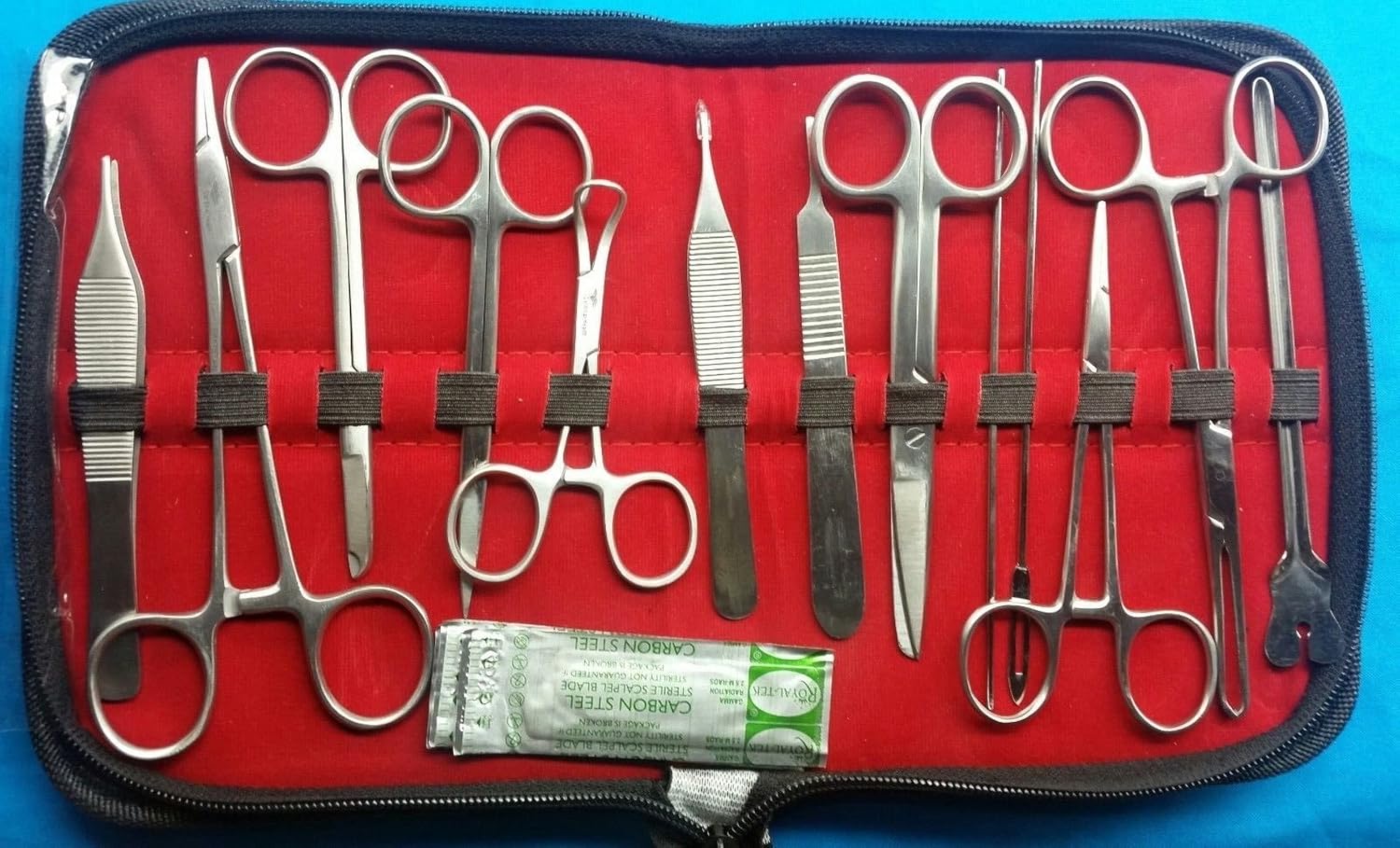 Premium Grade Deluxe Dissection Kit- PURE STAINLESS STEEL- 43 Pcs Lab ...