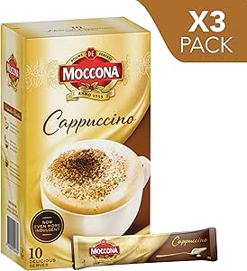Moccona Instant Coffee Cappuccino - 10 Individuals Sachets (150g x 3 ...