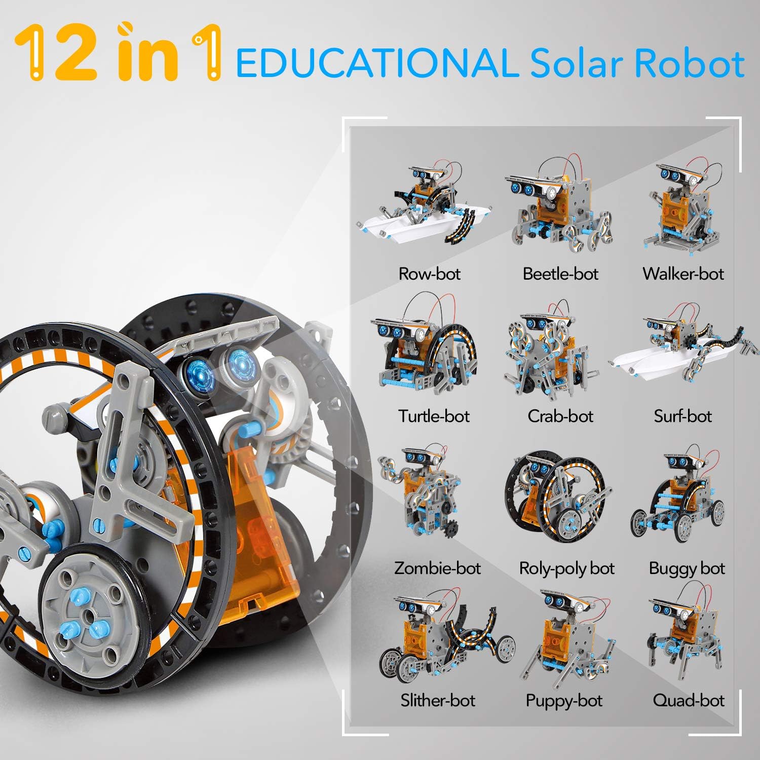 OASO STEM Robot Building Kits for Kids, Solar Robot Kits for Boys Girls ...