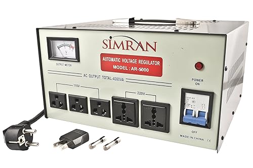 Simran AR-5000 Step Up Down Voltage Converter Transformer 110v to 220v ...