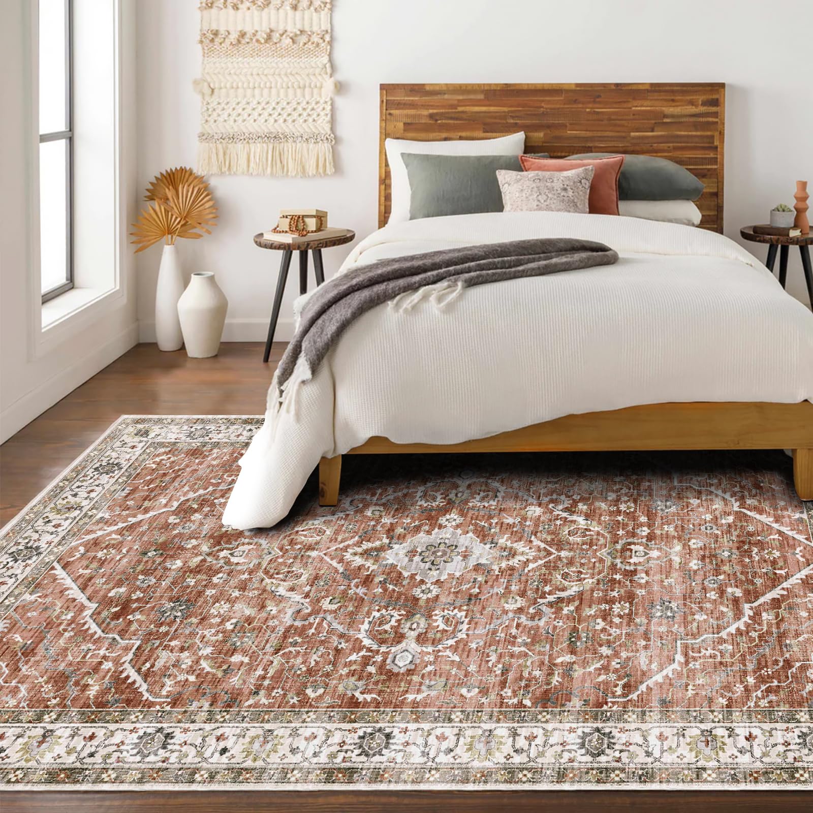 Deerly Large 5x8 Rugs for Dining Room Machine Washable Rugs Boho 5x8 ...