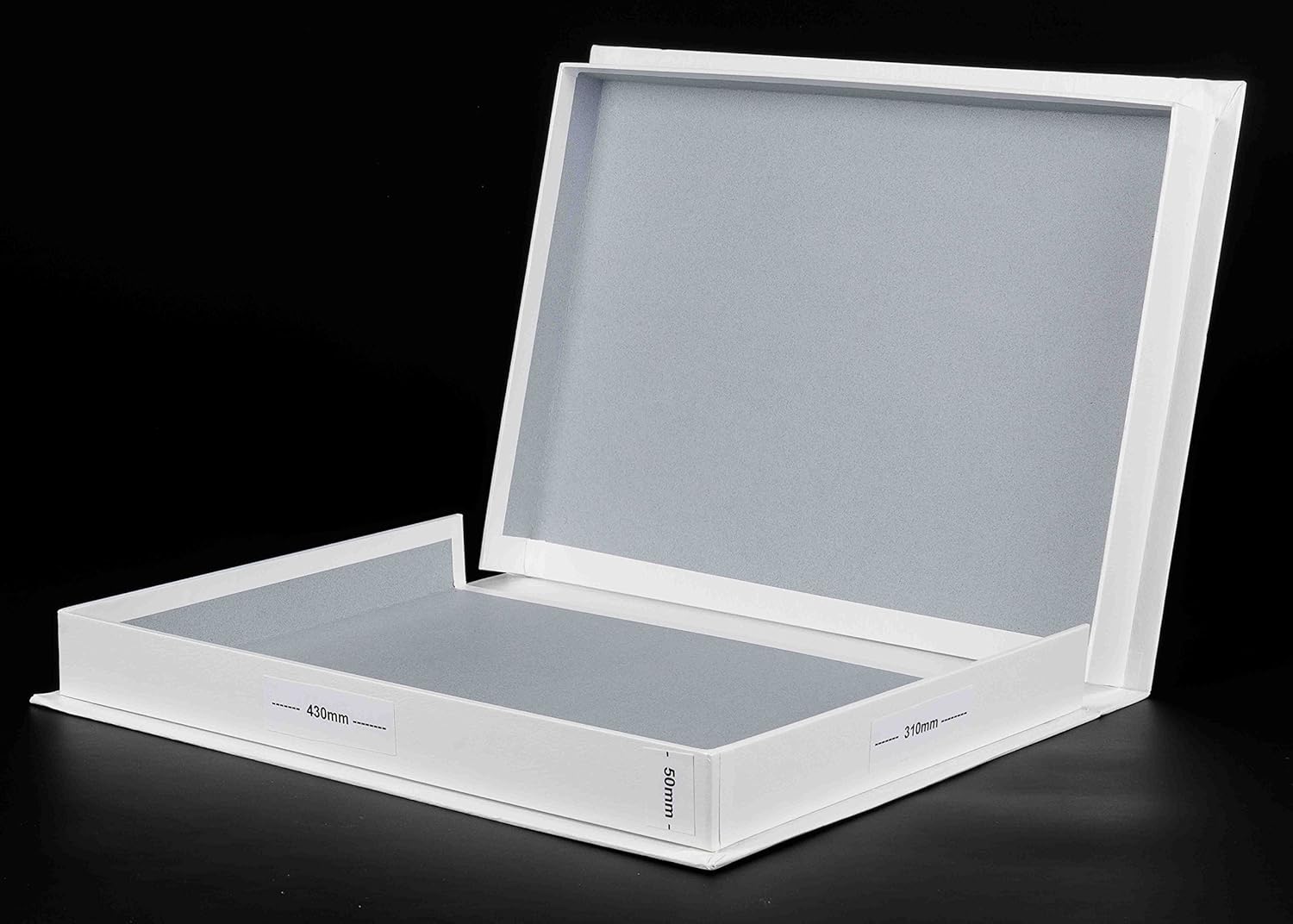 A3 White Archival Box 50mm Deep with 10 A3 Archival Sleeves Acid Free ...