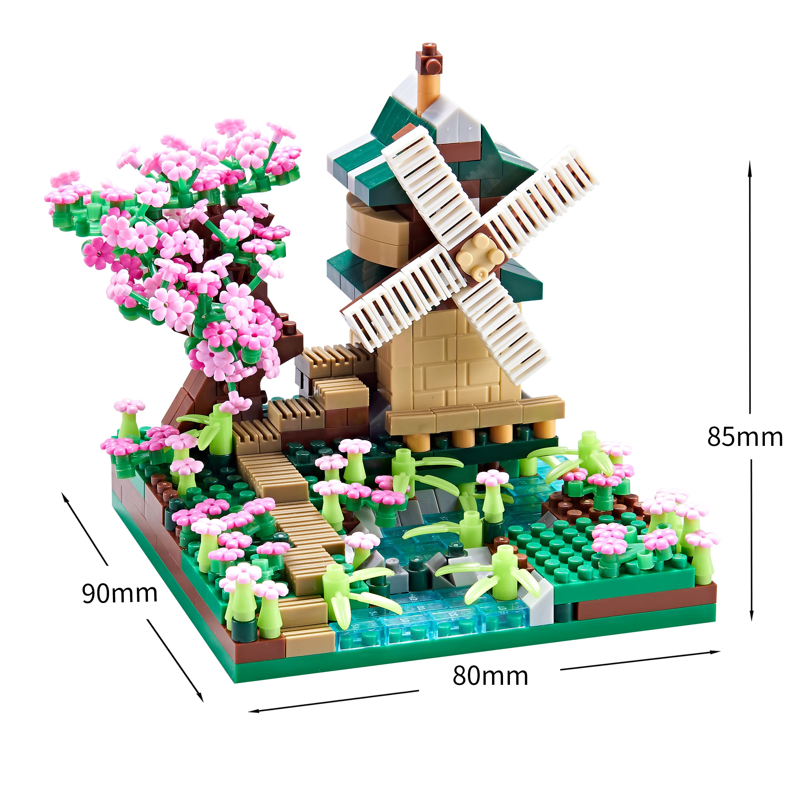 Mua Architecture River Windmill Building Model Kit Micro Block Set Mini ...