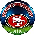 Amazon.com: 7.5x Inch Edible Cake Toppers – 49ers Themed Birthday Party ...