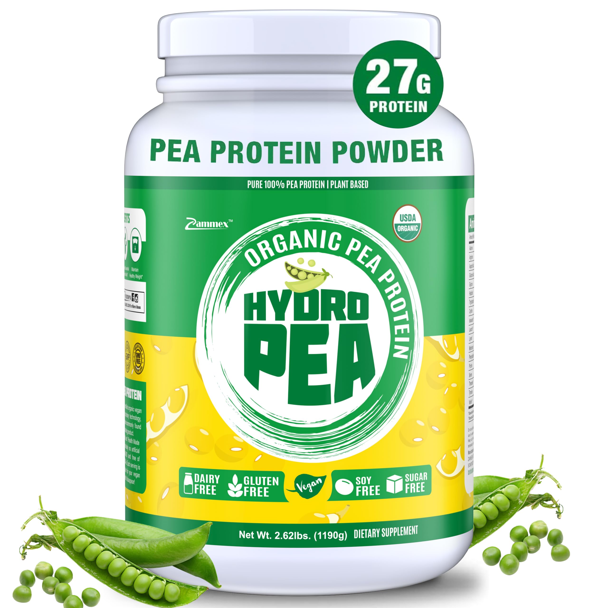 Mua Organic Pea Protein Powder, 27g Proteins Per Serving,Plant Based ...