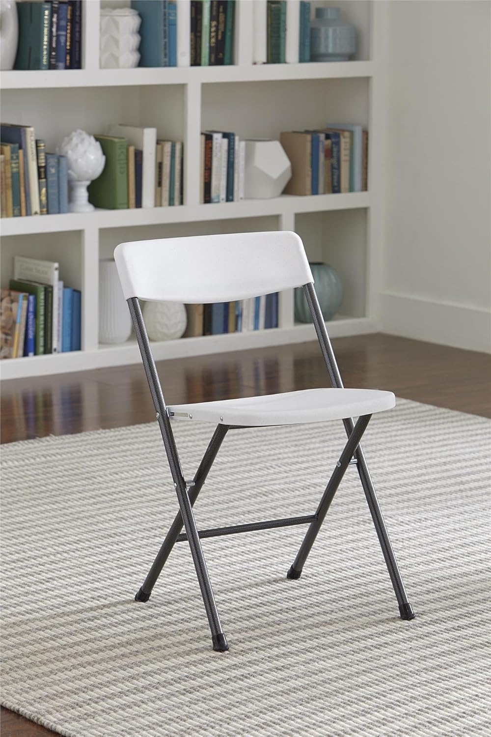 Cosco Resin Resing Folding Chair with Molded Back and Seat x 4, White ...