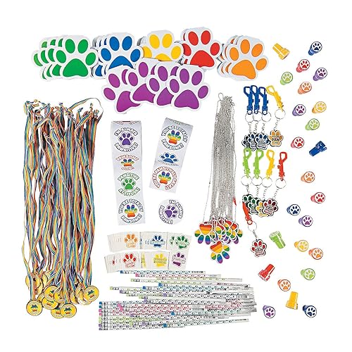 Fun Express Paw Print Assortment - 250 Pieces - Educational And ...