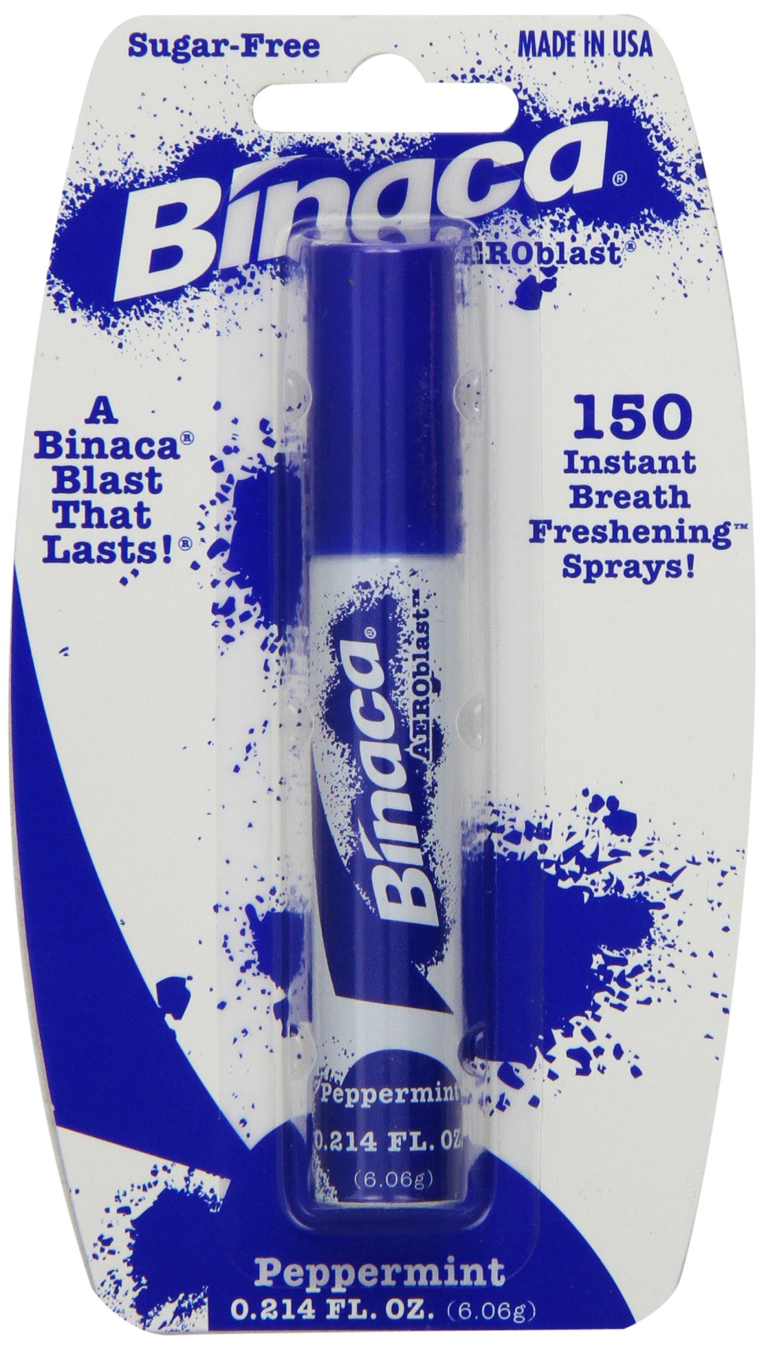 Amazon.com : Binaca Fast Blast Breath Spray PepperMint 0.50 oz : Beauty