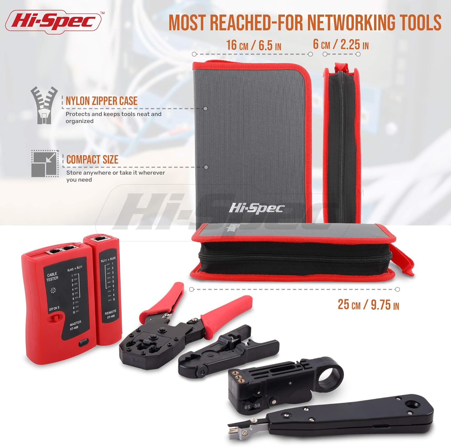 Hi-Spec 9 Piece Network Cable Testing & Wiring Maintenance Repair Tool ...