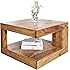 FineBuy Couchtisch RUSTI Massiv-Holz 60 x 60 x 47 cm Beistelltisch ...