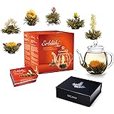 Creano Teeblumen Mix - Geschenkset ErblühTee mit Glaskanne 500ml ...