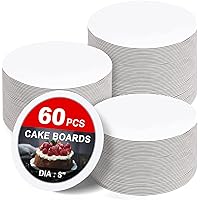 Amazon.com: 60-Packs Cake Boards 8 inch round，Cake Boards White Cake ...