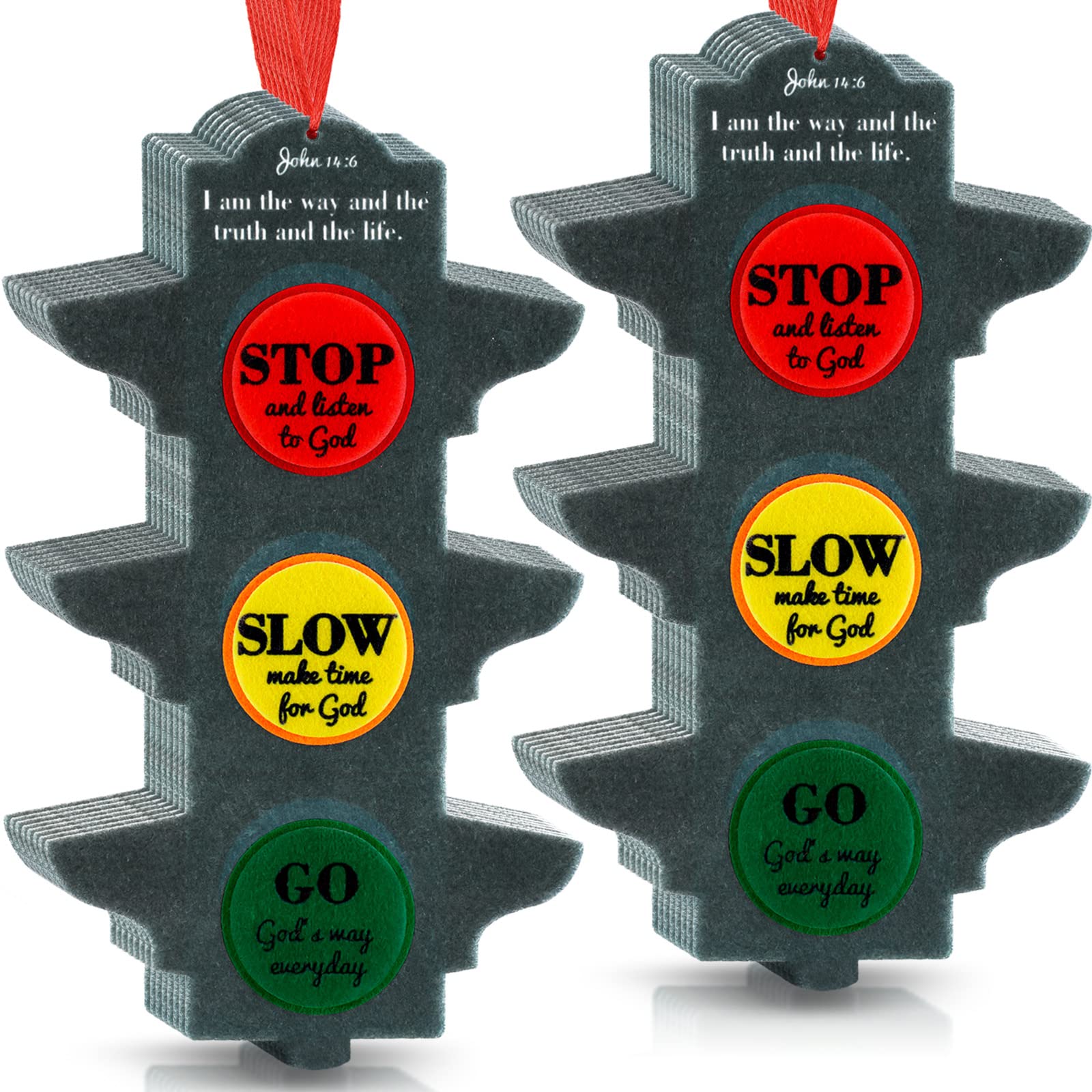 Eaasty 24 Sets Christian Traffic Light Kit Felt Bible Crafts Sunday ...