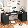 Amazon.com: YOMILUVE 60 Inch Computer Desk with 8 Drawers, Home Office ...