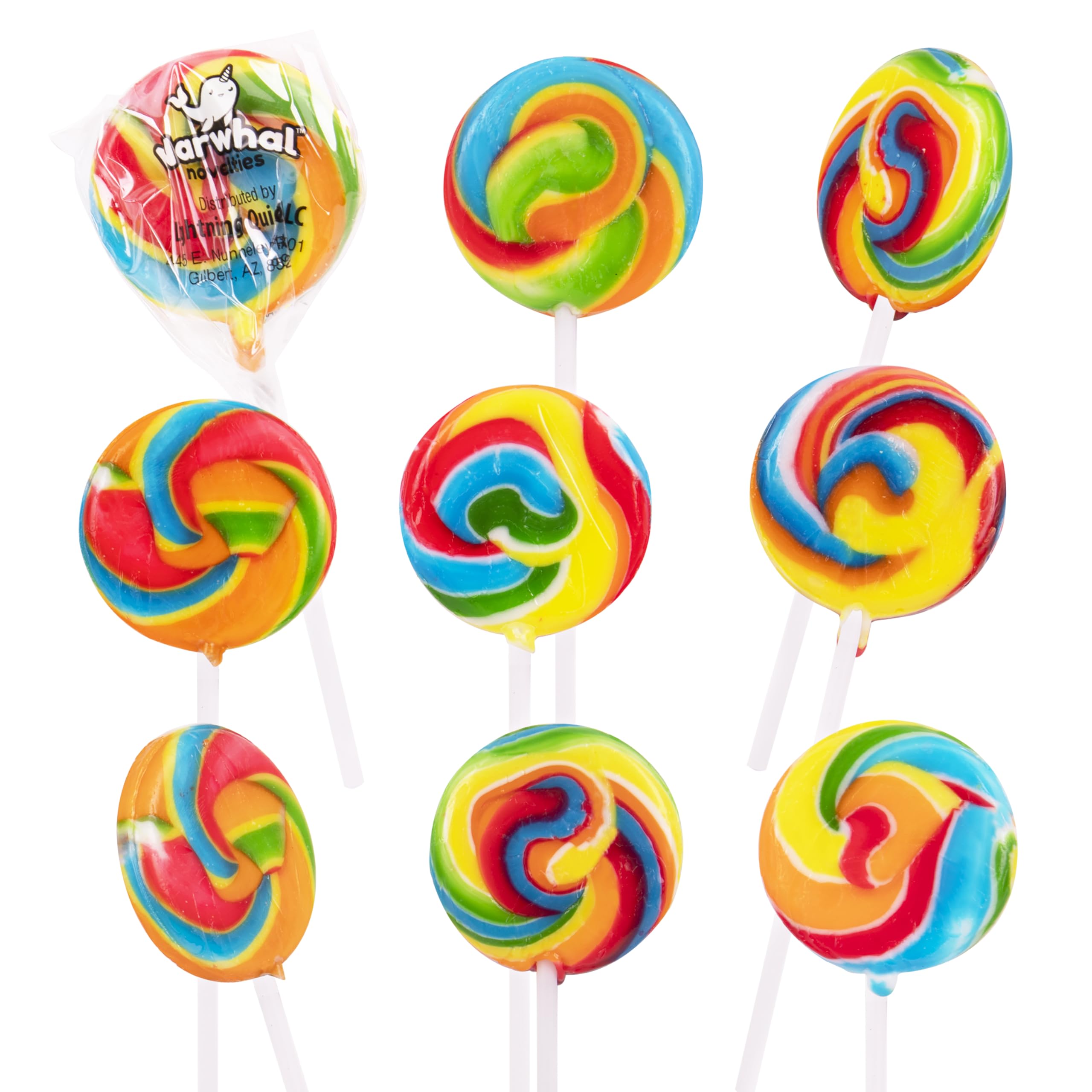 Mua Narwhal Novelties - Large Rainbow Swirl Lollipop Candy - 2 Inch ...