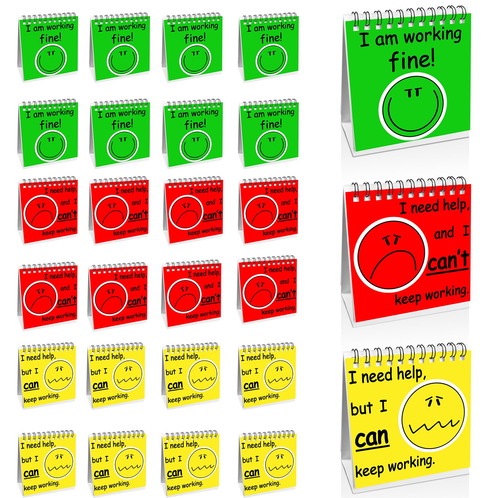 Mua 24 Pcs I Need Help Mini Flip Chart Signs for Students,Self ...