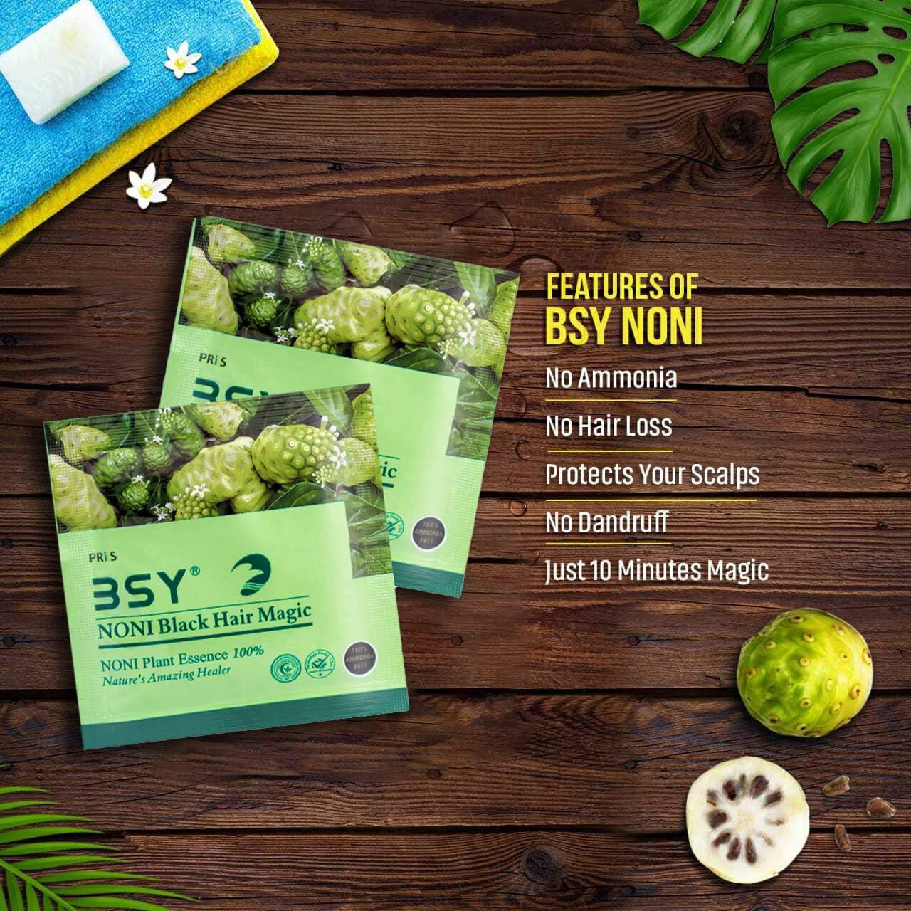 BSY Noni black hair magic shampoo | Noni hair colour | Noni hair dye ...