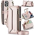 Amazon.com: Strapurs Wallet Case Compatible with iPhone 13 RFID Blocking 7-Card Holder Soft PU ...