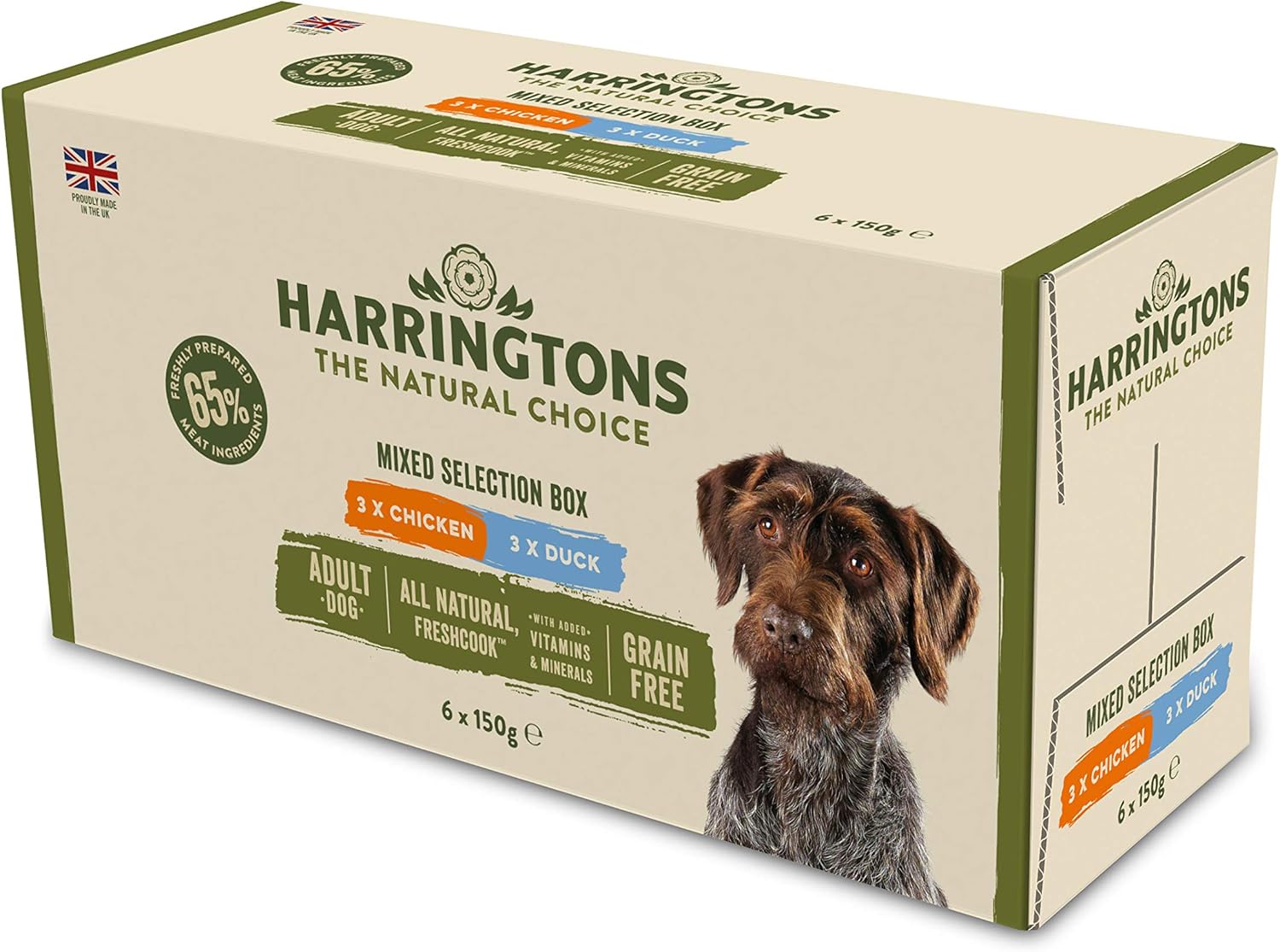 Harringtons Grain Free Wet Dog Food Mixed Flavours 6x150g, Pack of 4 ...