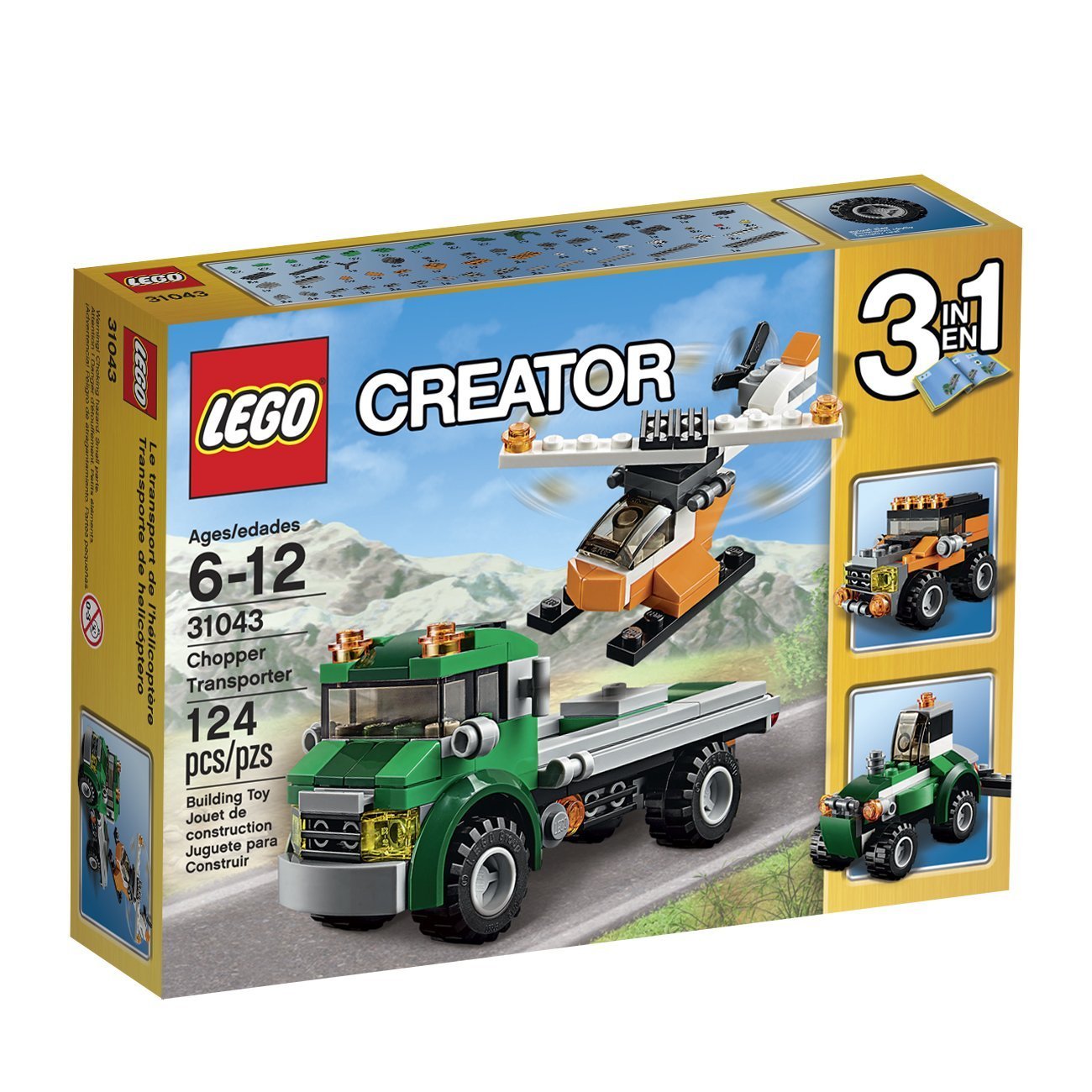 Buy LEGO Creator Chopper Transporter 31043 3-in-1 Model Rebuilds Into A ...