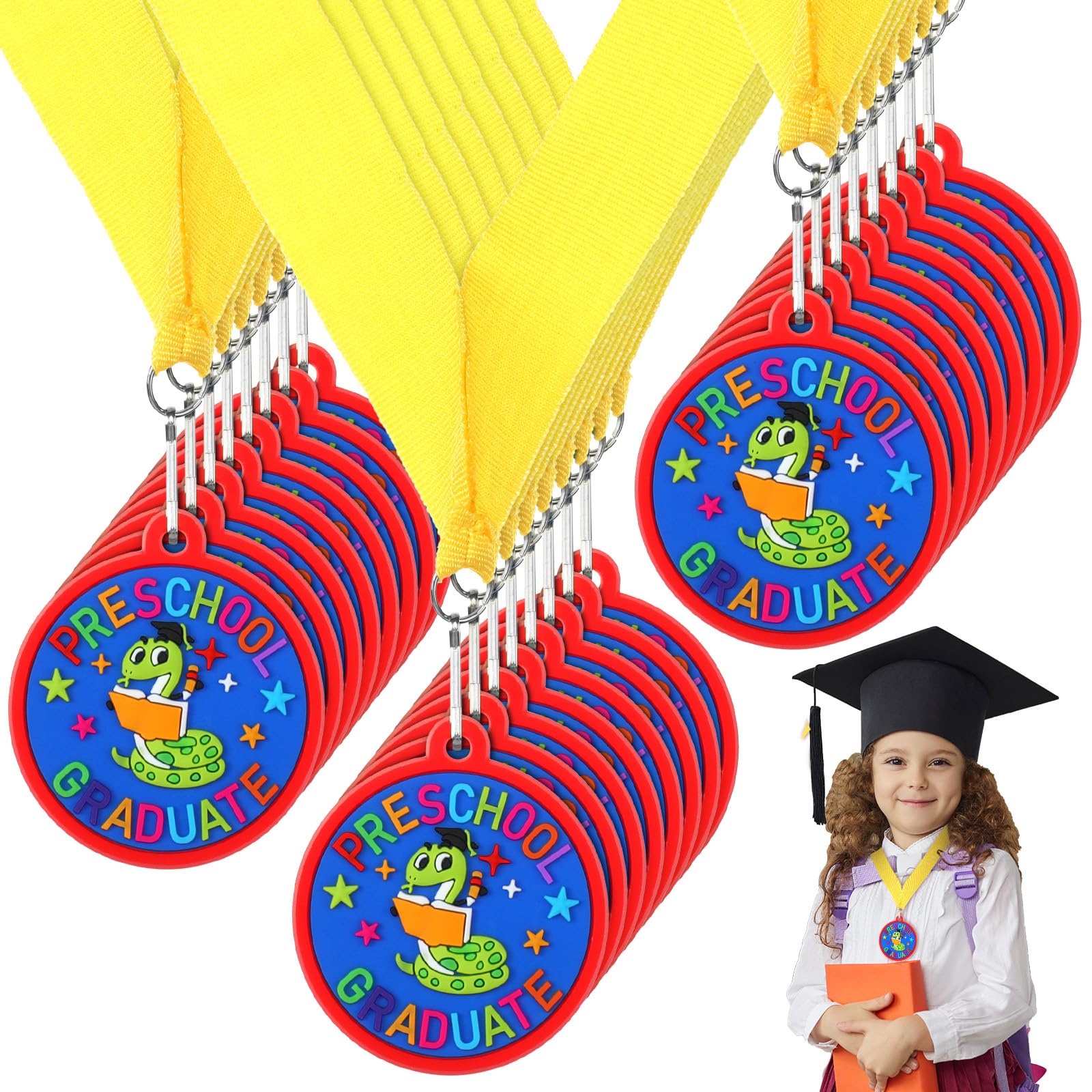 Sratte 24 Pcs Kindergarten Preschool Graduation Medal for Kids ...
