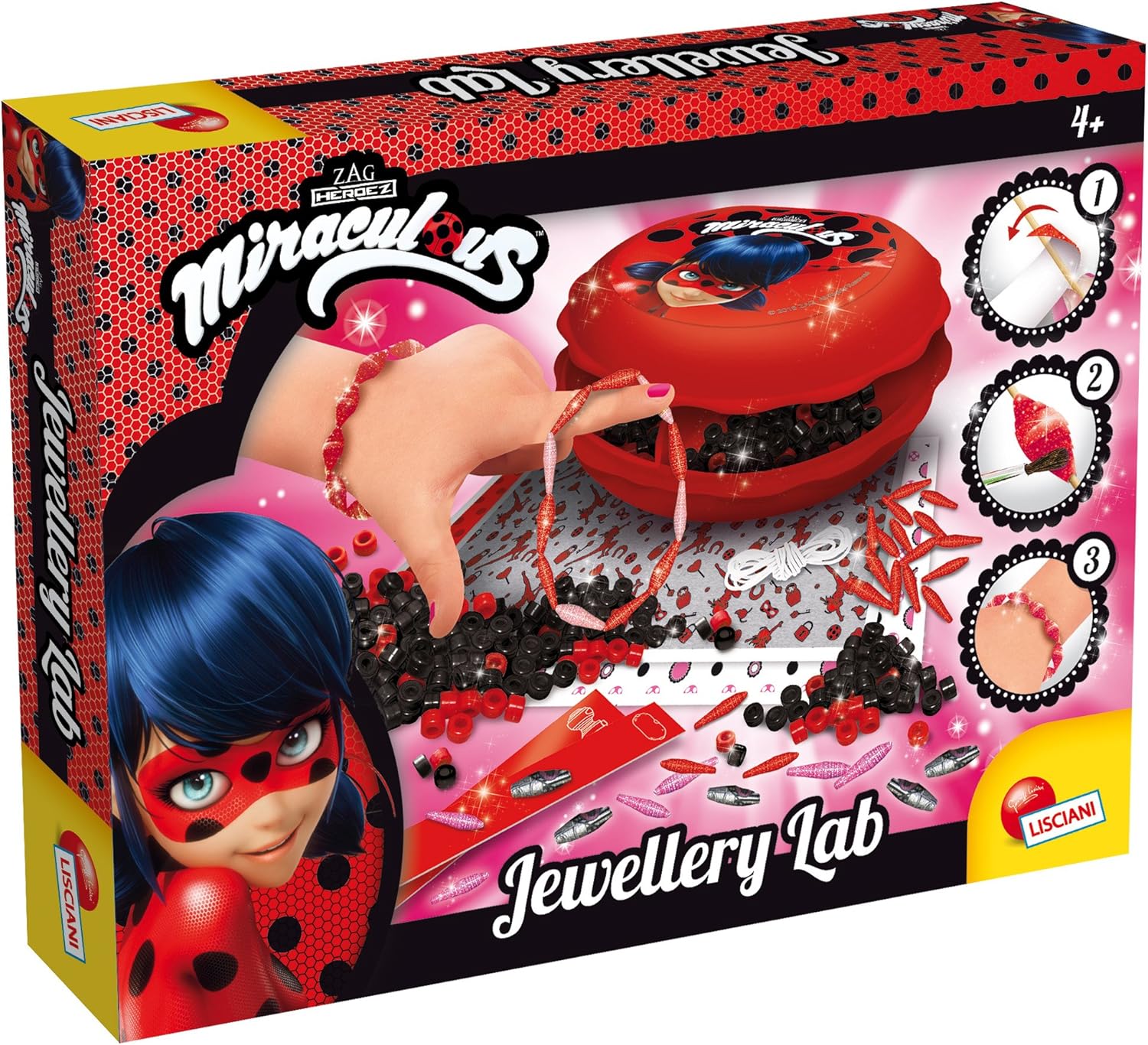 Lisciani Ladybug Miraculous DIY Jewellery Kit 68272, Multi-Coloured ...