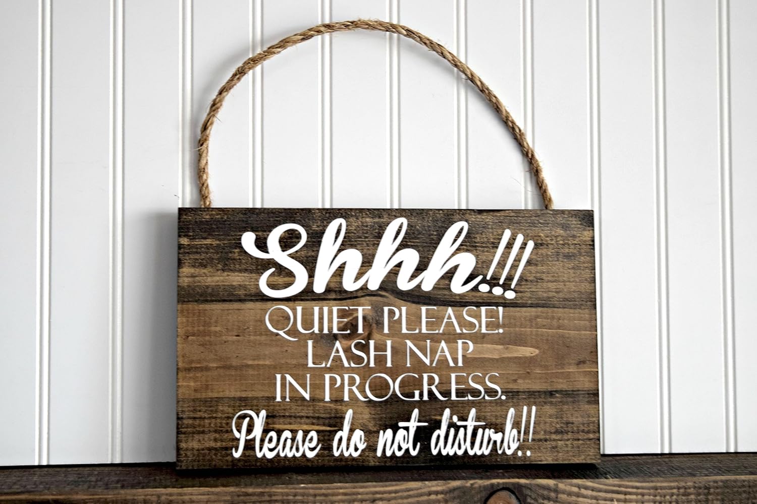 Amazon.com: Ready to Ship Shhh Quiet Please Lash Nap in Progress Wood ...