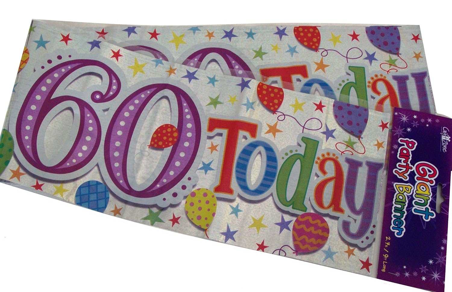 Happy 60th Birthday Giant Party Wall Banner 3 Banners Age 60 Party ...