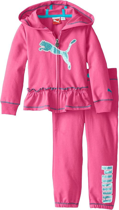 Amazon.com: PUMA Girls' Toddler Sparkle Gradient Set, Knockout Pink, 2T ...