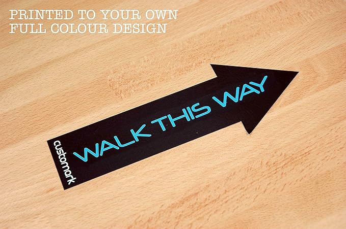 Large Directional Arrow Floor Stickers/Graphics - 210mm x 594mm Overall ...