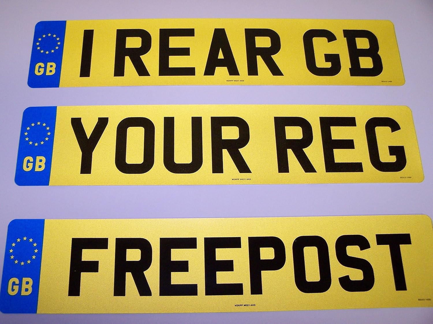 GB Number plate Registration Plate Rear Oblong: Amazon.co.uk: Car ...