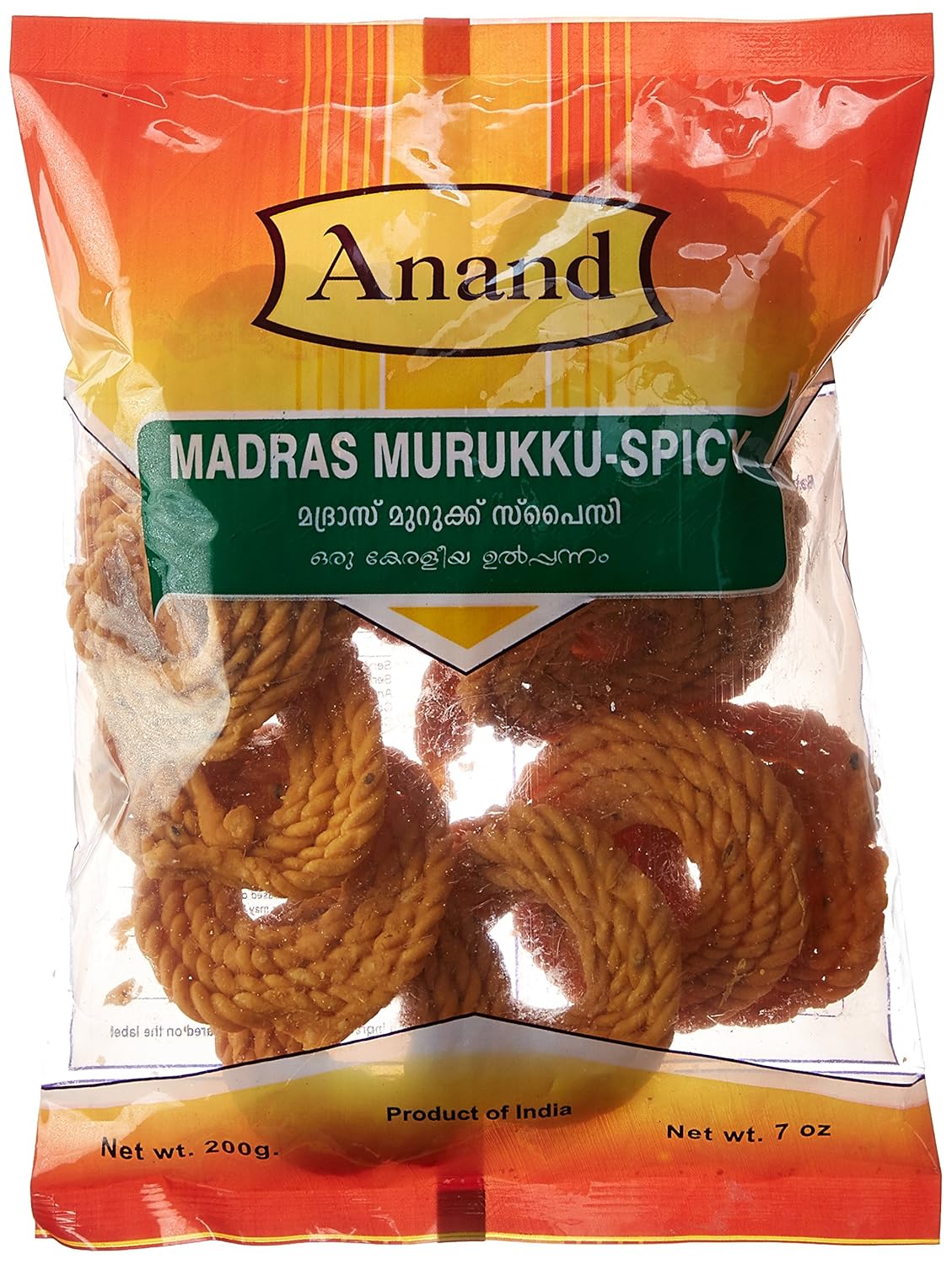 Amazon.com : Anand, Madras Murukku (Spicy), 200 Grams(gm) : Grocery ...