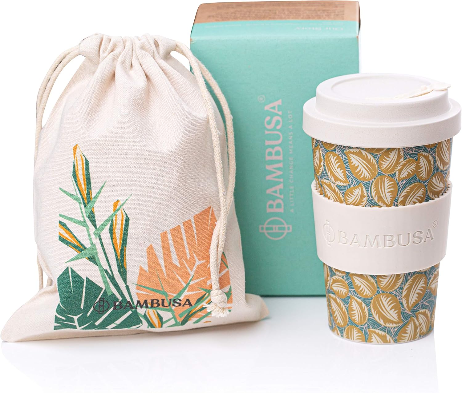 Bamboo Coffee Cup | BAMBUSA® | Reuseable Eco Friendly Travel Mug | Bag ...