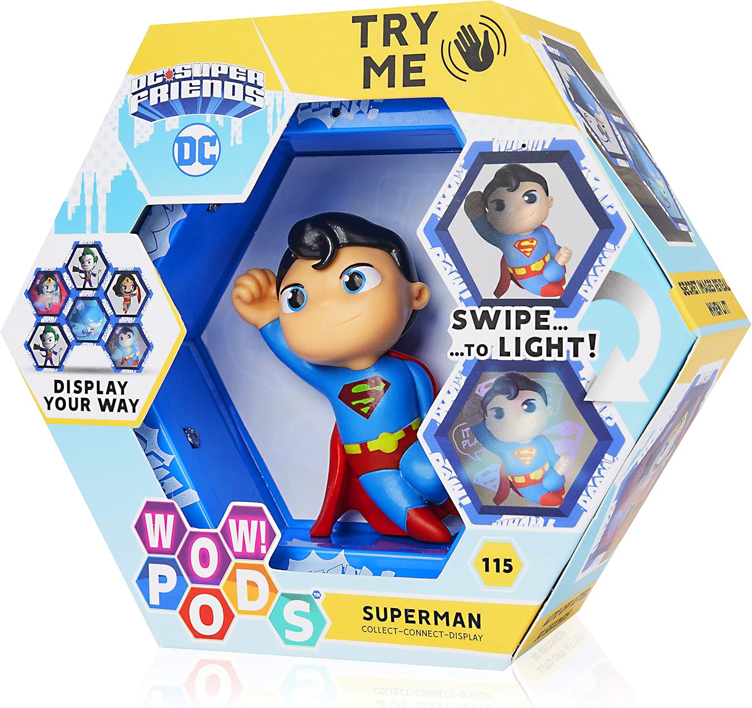WOW! PODS Superman – Official DC Comics Superhero Light-Up Bobble-Head ...