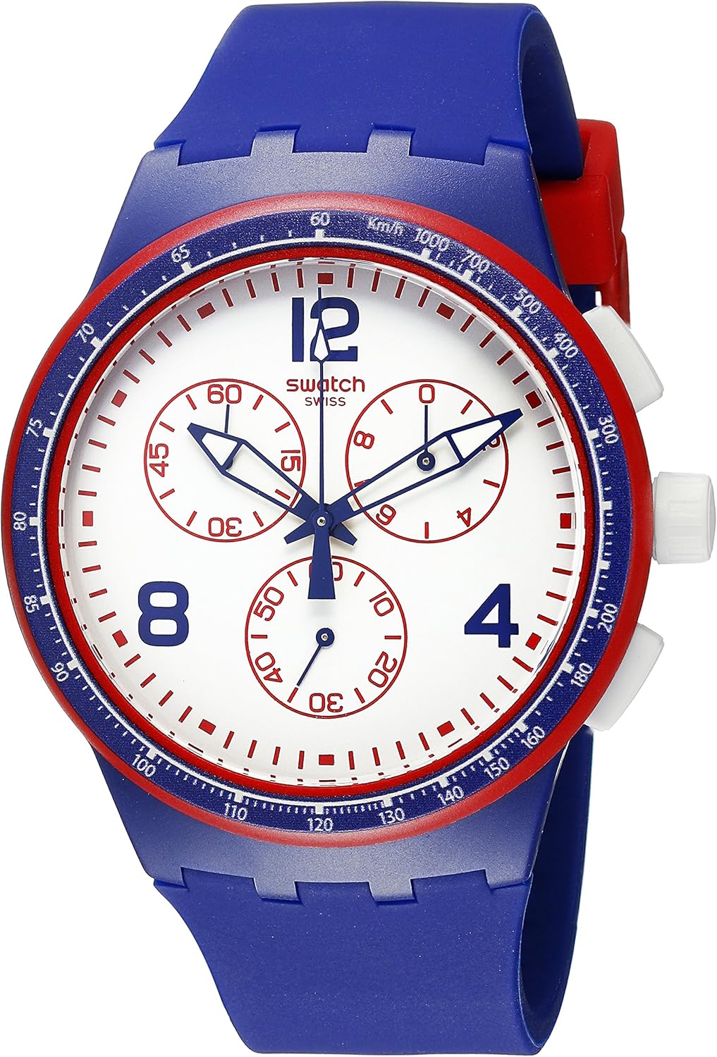 Swatch Unisex SUSZ100 Originals Analog Display Swiss Quartz Blue Watch ...