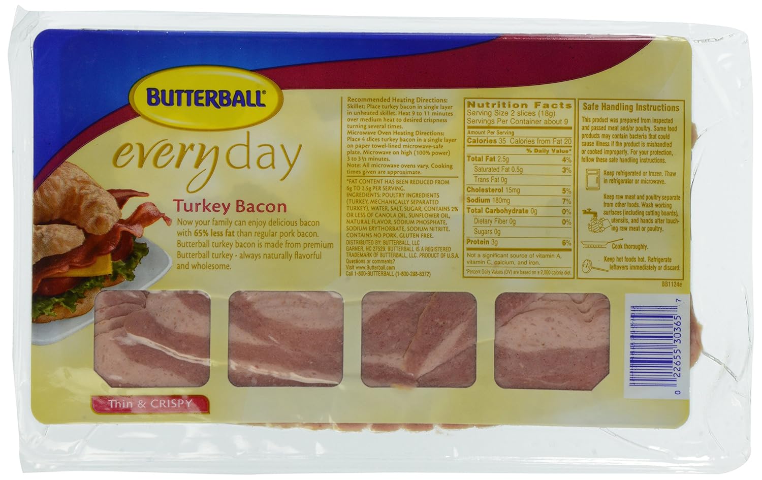 Turkey Bacon Nutrition Facts Per Slice - Nutrition Ftempo