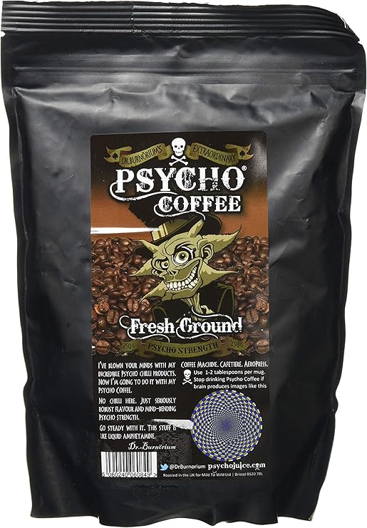 Psycho Coffee - Fresh Ground Psycho Strong Coffee 250g: Amazon.co.uk ...