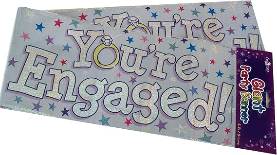 Congratulations On Your Engagement Giant Party Wall Banner 3 Banners ...