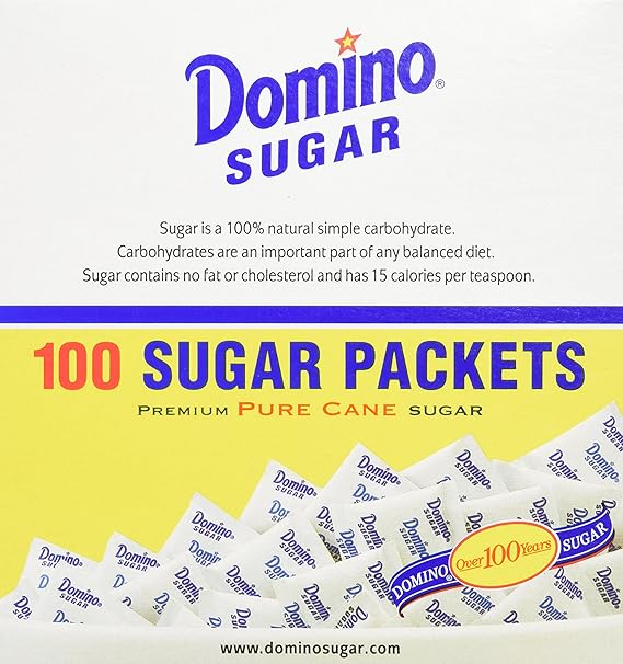 DOMINO SUGAR PACKETS - 100/ 3.54g Packs: Amazon.ca: Grocery