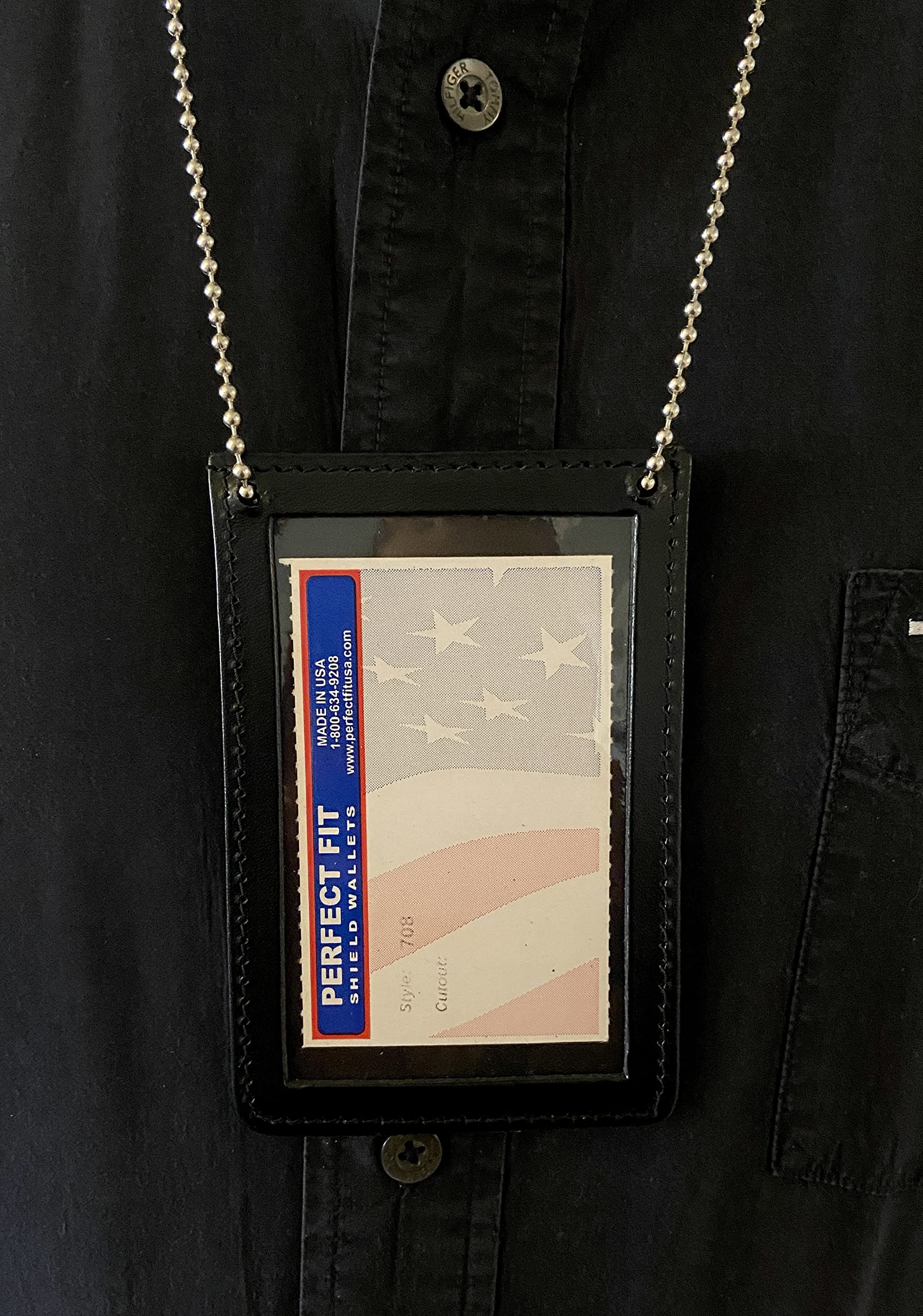 Mua Neck Chain Double Sided ID Holder with 2 Clear Picture ID Windows ...