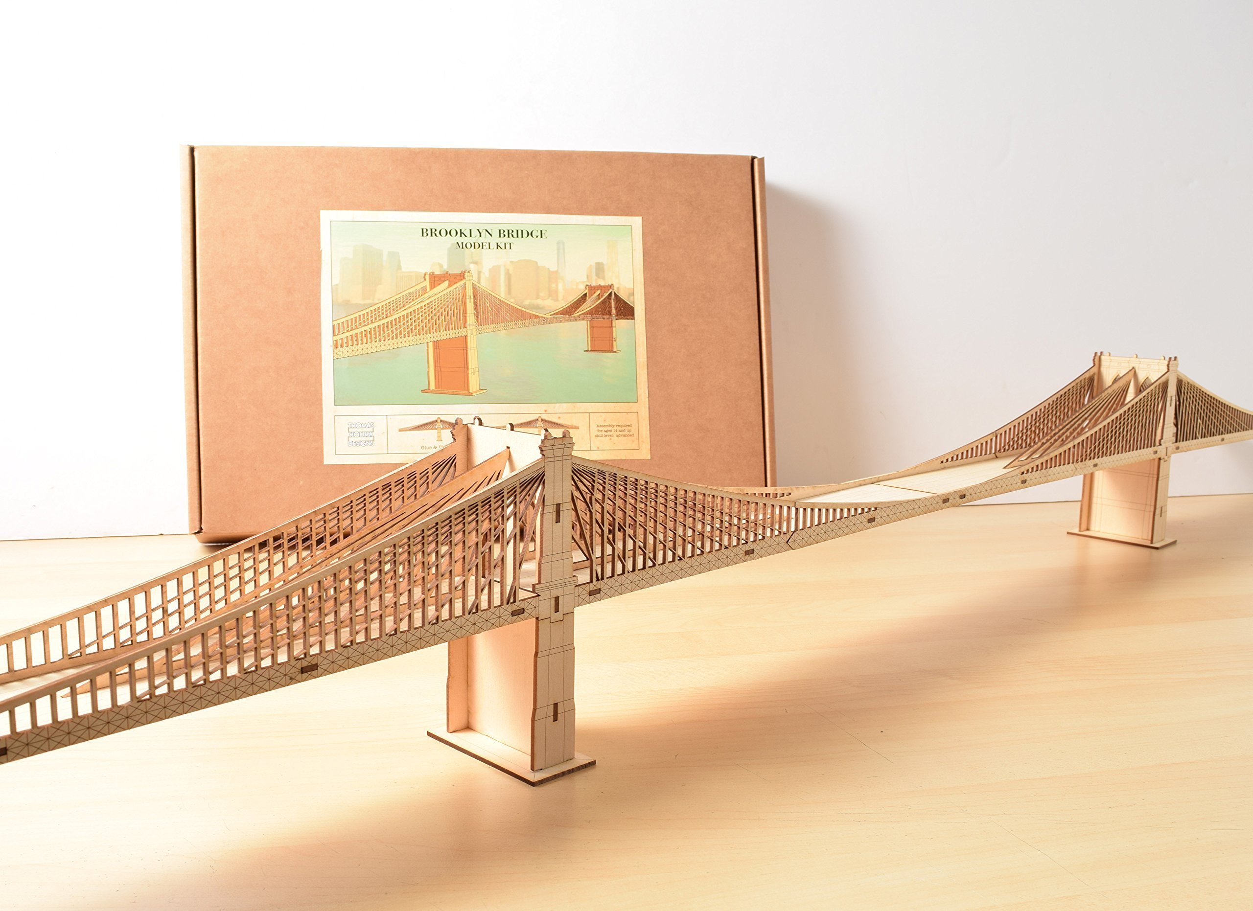 Brooklyn Bridge Model Kit, 4' Long, Large Wood Model Kit, New York City ...