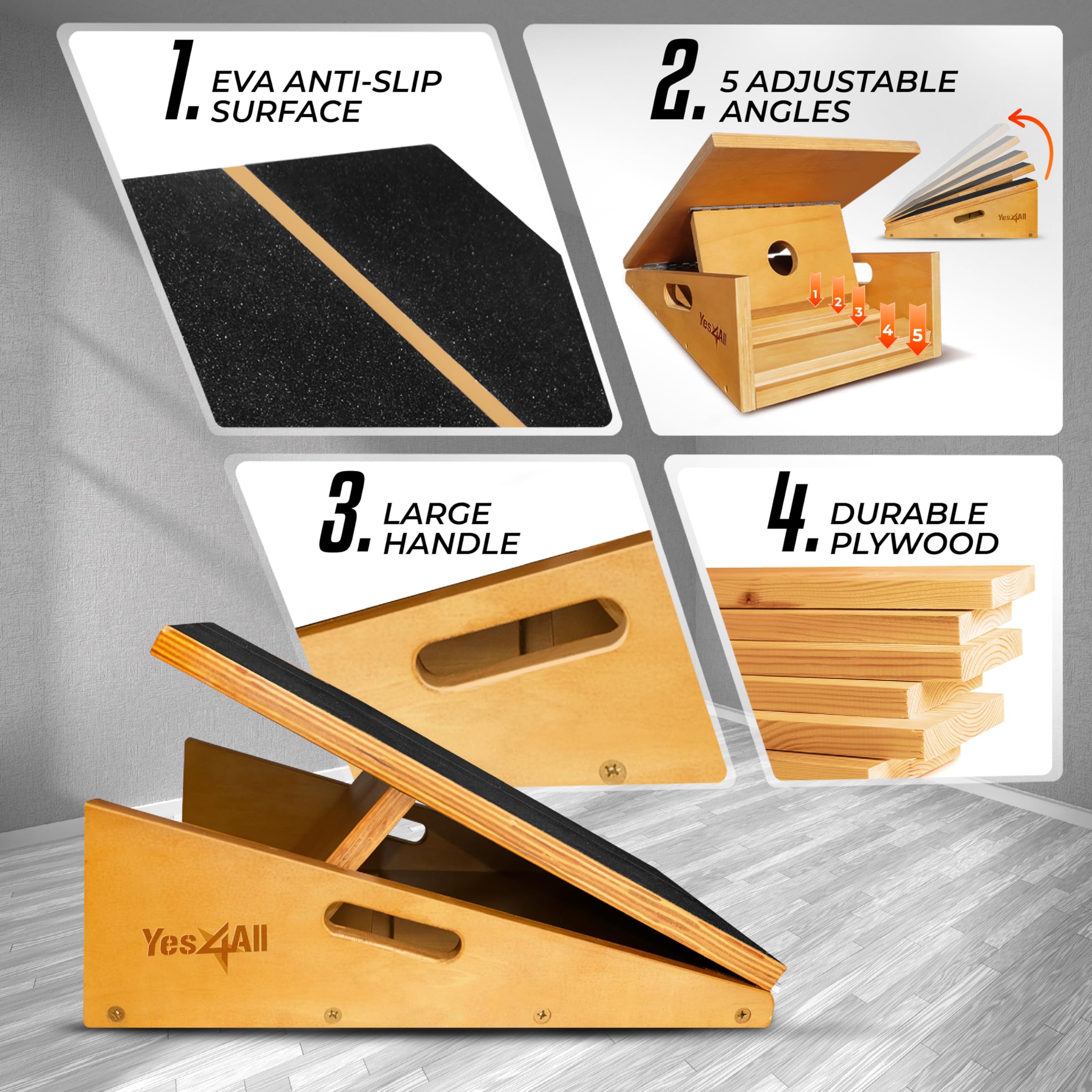 Mua Yes4All Premium Steel/Wooden Slant Board & Calf Stretcher ...