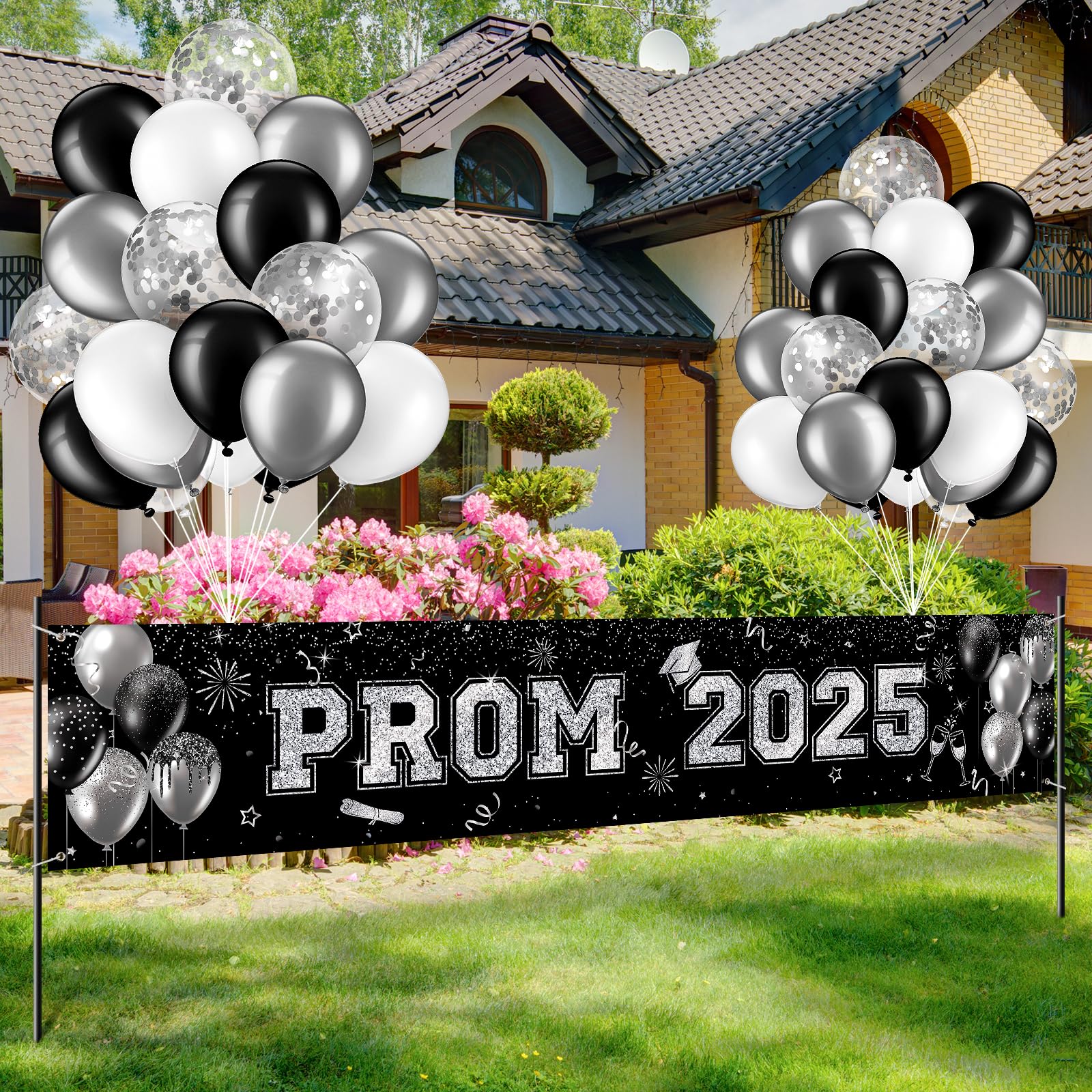 36 Pcs Graduation Prom Banner Decorations for Party 2025, Prom 2025 ...